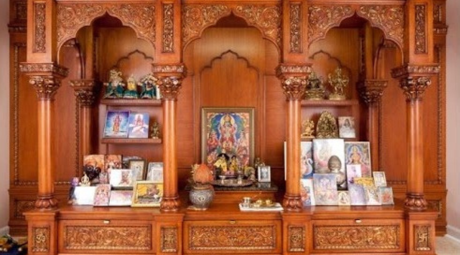 10 Plywood wooden Pooja Mandir Designs For Home Trendy And Low-Budget