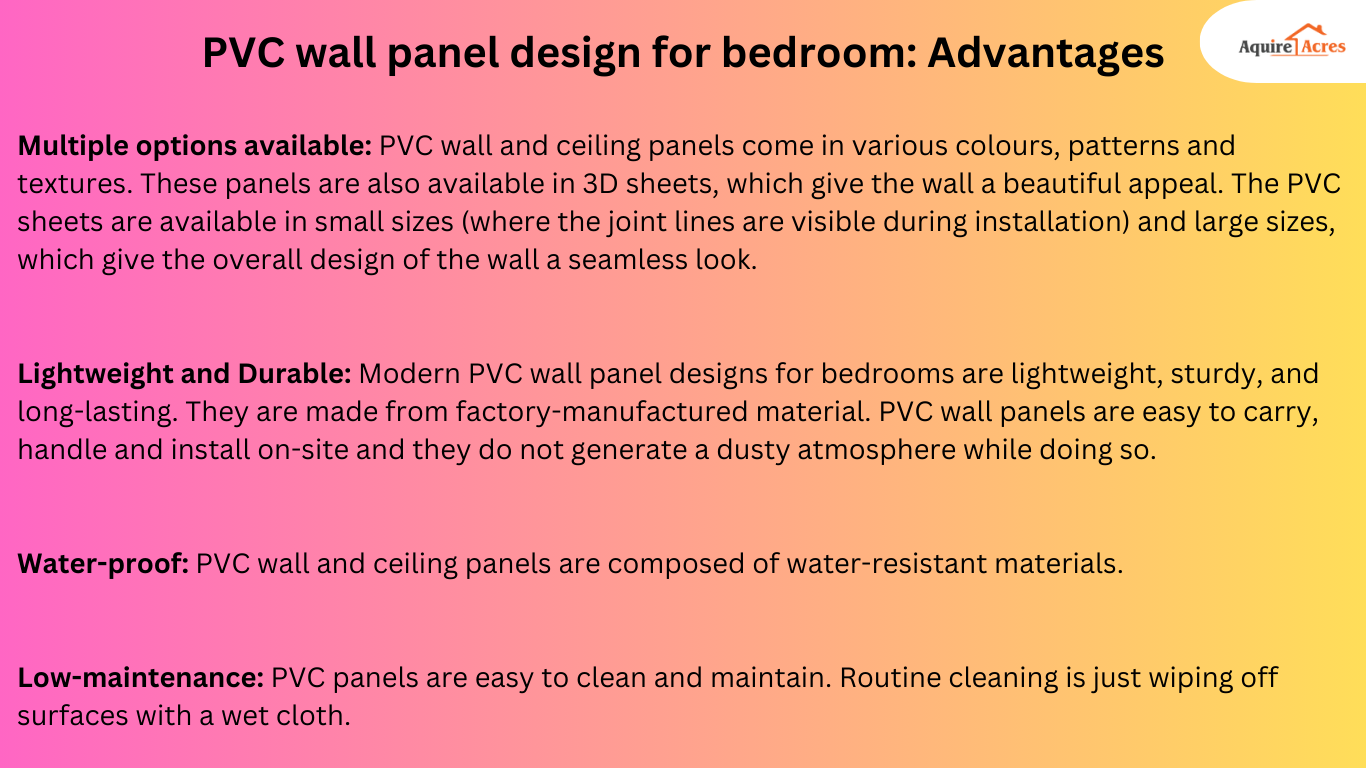 Explore the latest PVC wall panel designs trending for bedrooms in 2024