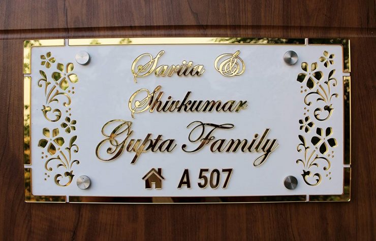15 Designer LED Name Plate Designs To Beautify Your Entrance